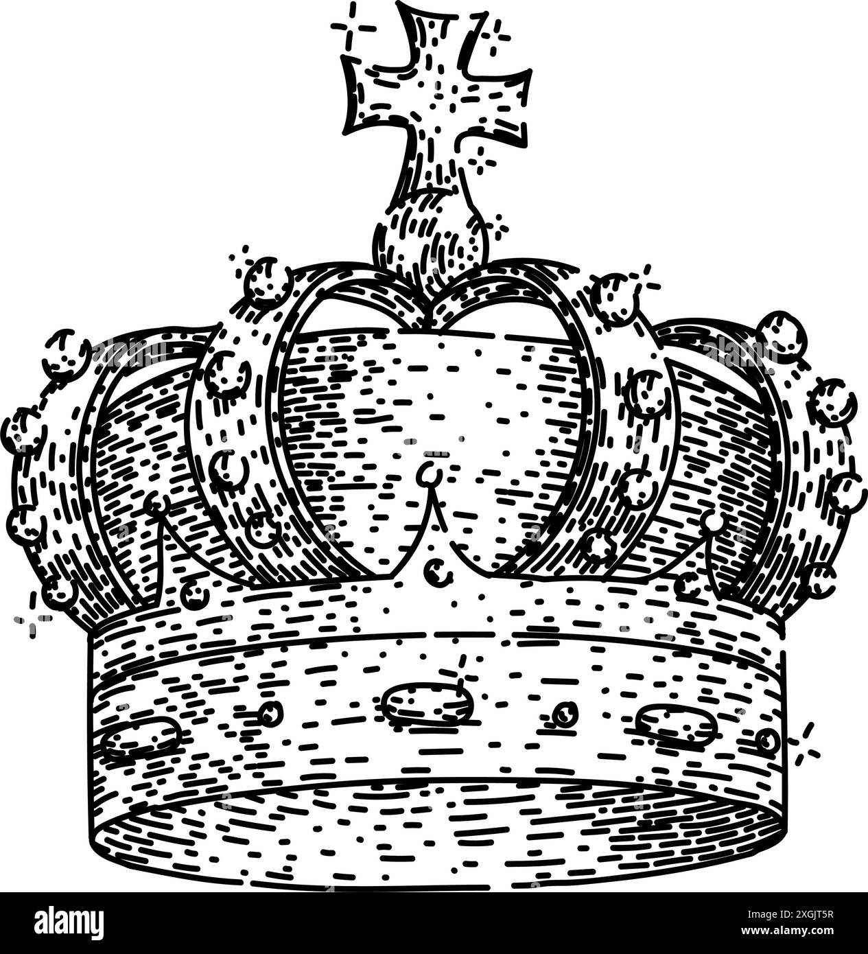 gold crown king sketch hand drawn vector Stock Vector Image & Art - Alamy