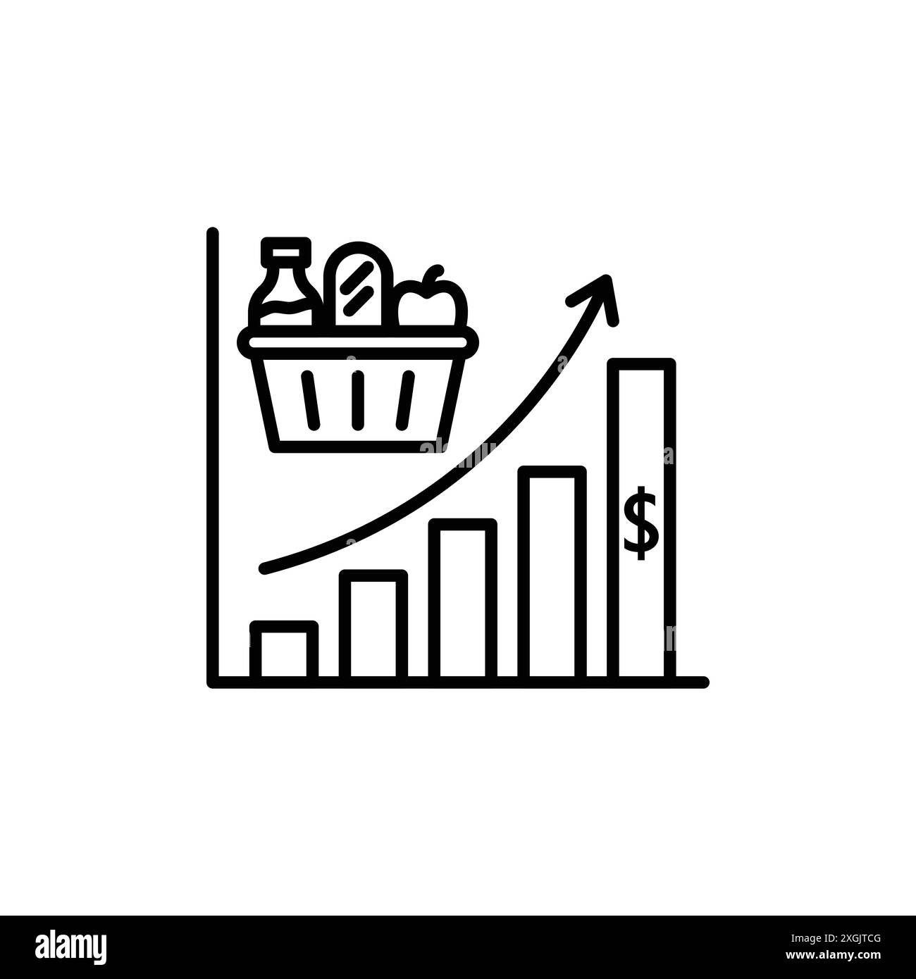 Food inflation icon vector logo set collection for web app ui Stock ...