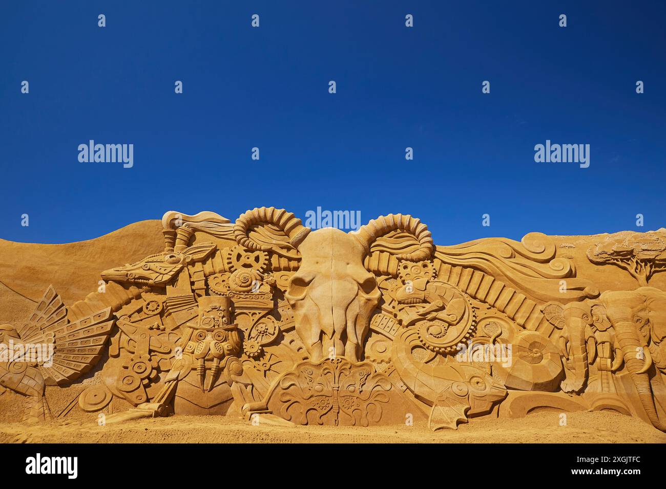 Sondervig, Denmark, May 11,2024: International Sand Sculpture Festival ...