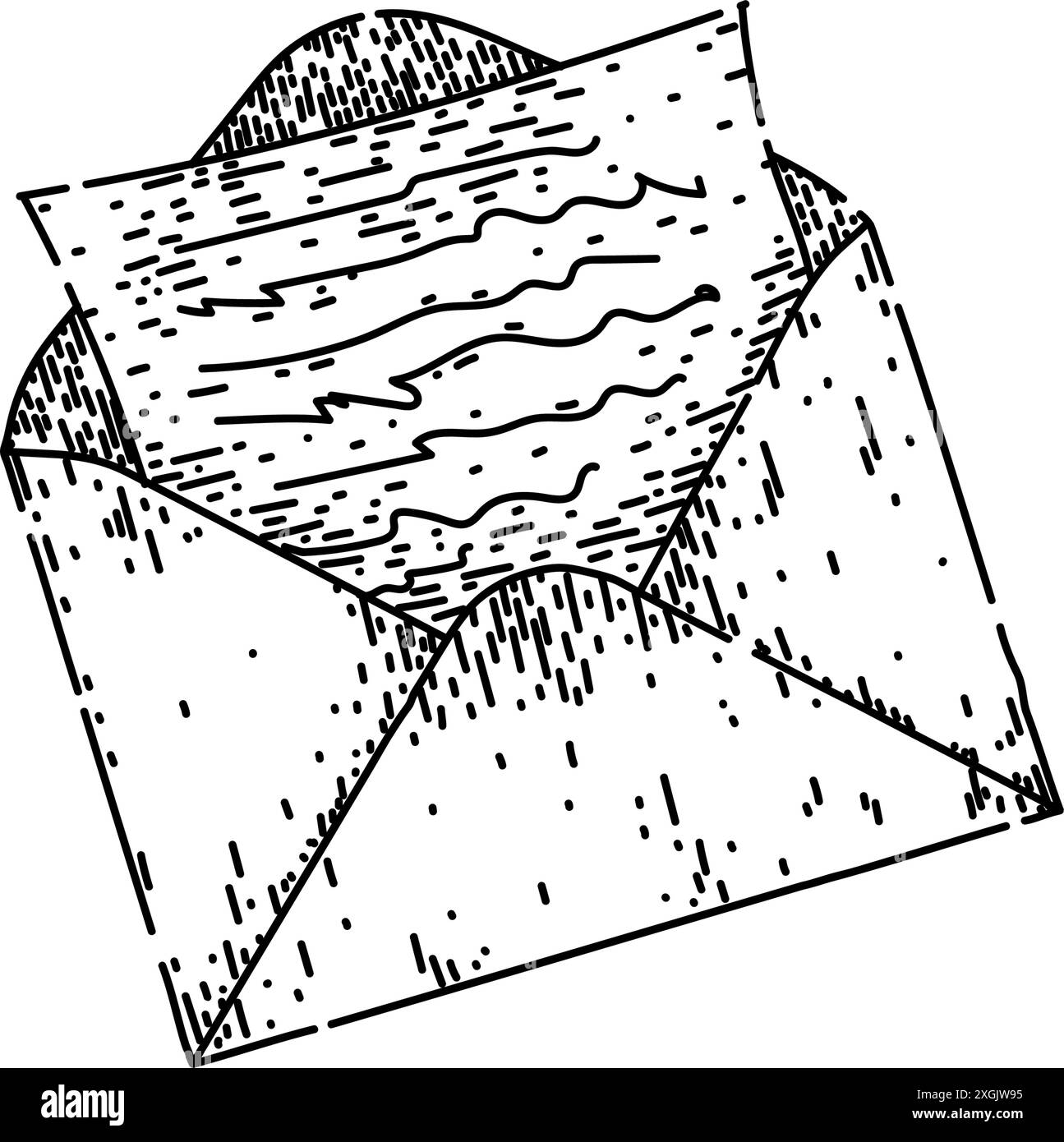 letter mail paper sketch hand drawn vector Stock Vector Image & Art - Alamy
