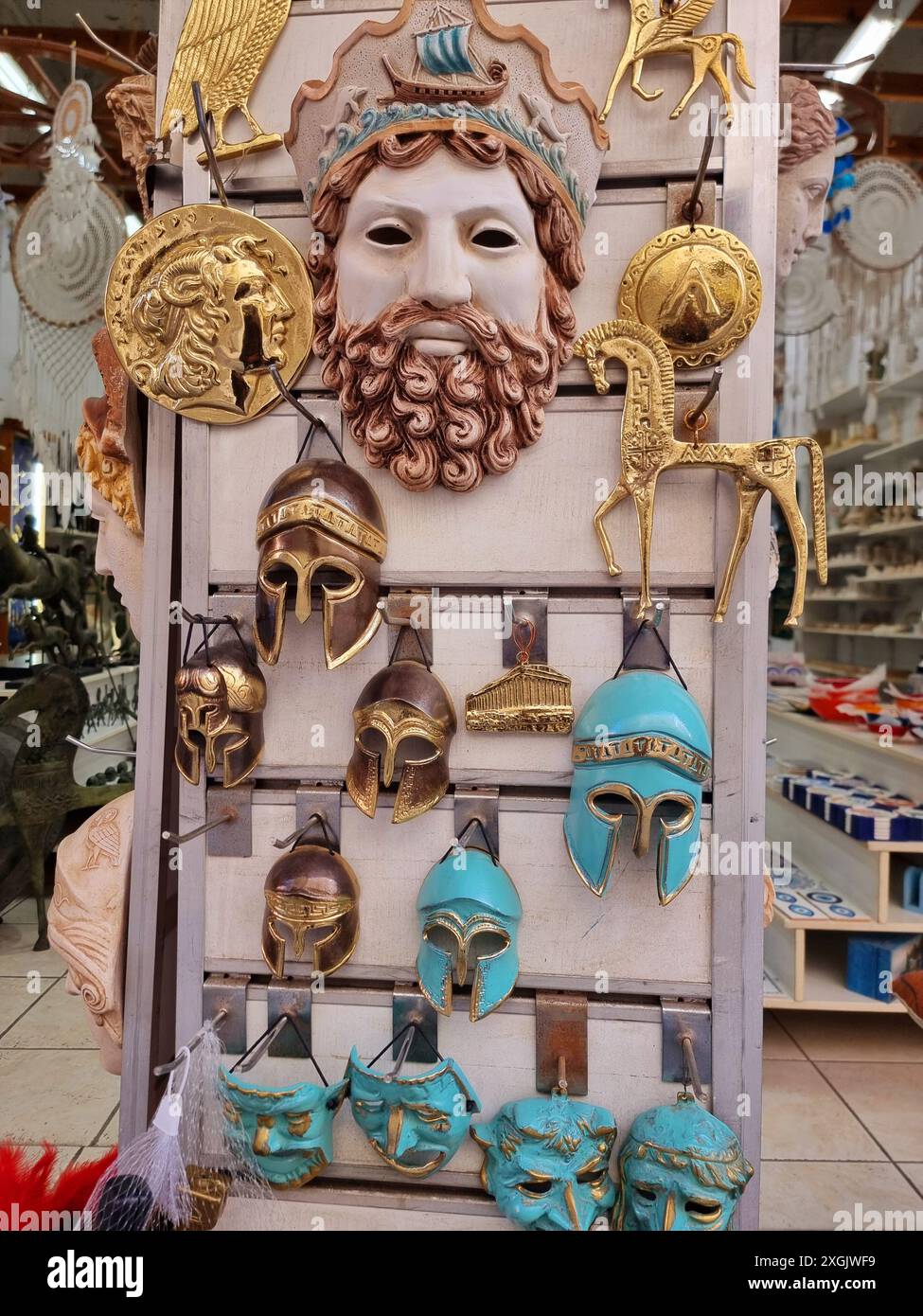 Artefacts including temple replicas, ships, carpets, and local produce ...