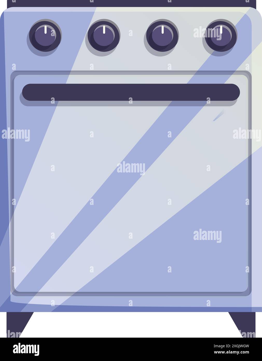 Modern kitchen oven featuring four burners and a spacious oven hi-res ...