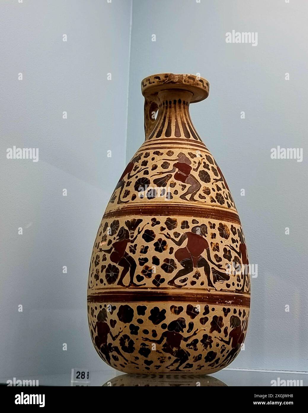 Remains of artefacts from the medieval period in Athens Museum. The ...