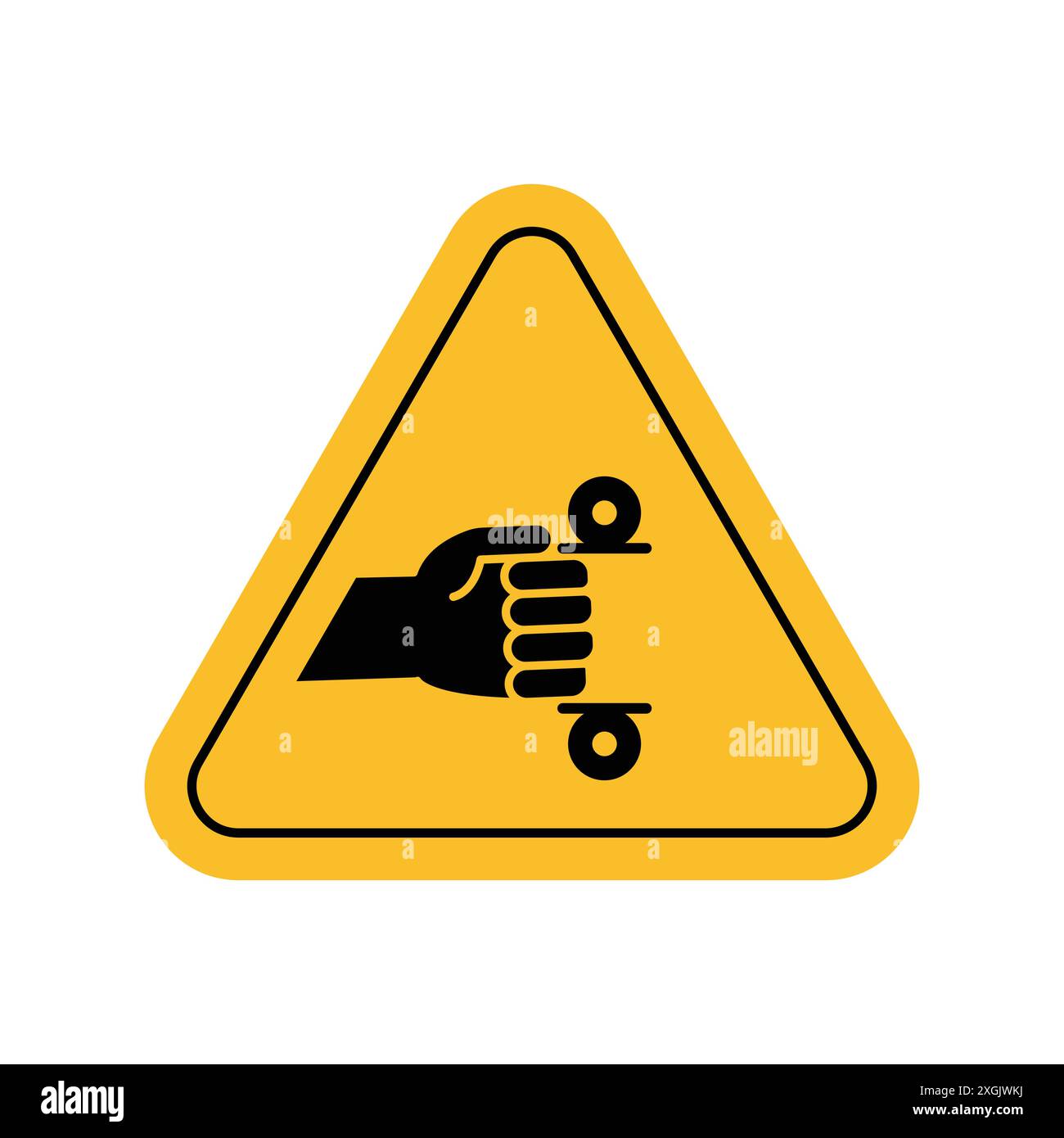 Pinched Warn Sign Icon Vector Logo Set Collection For Web App Ui Stock