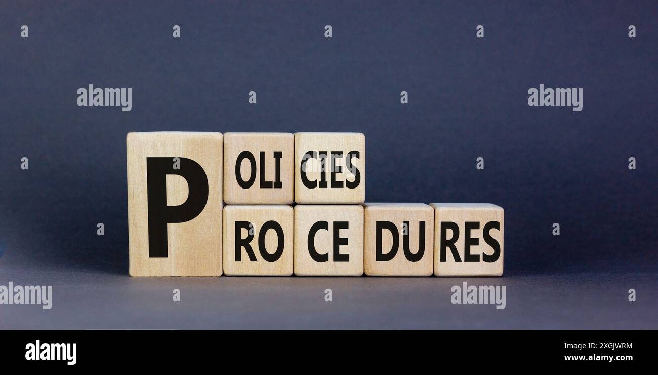 Policies and procedures symbol. Concept words Policies Procedures on ...