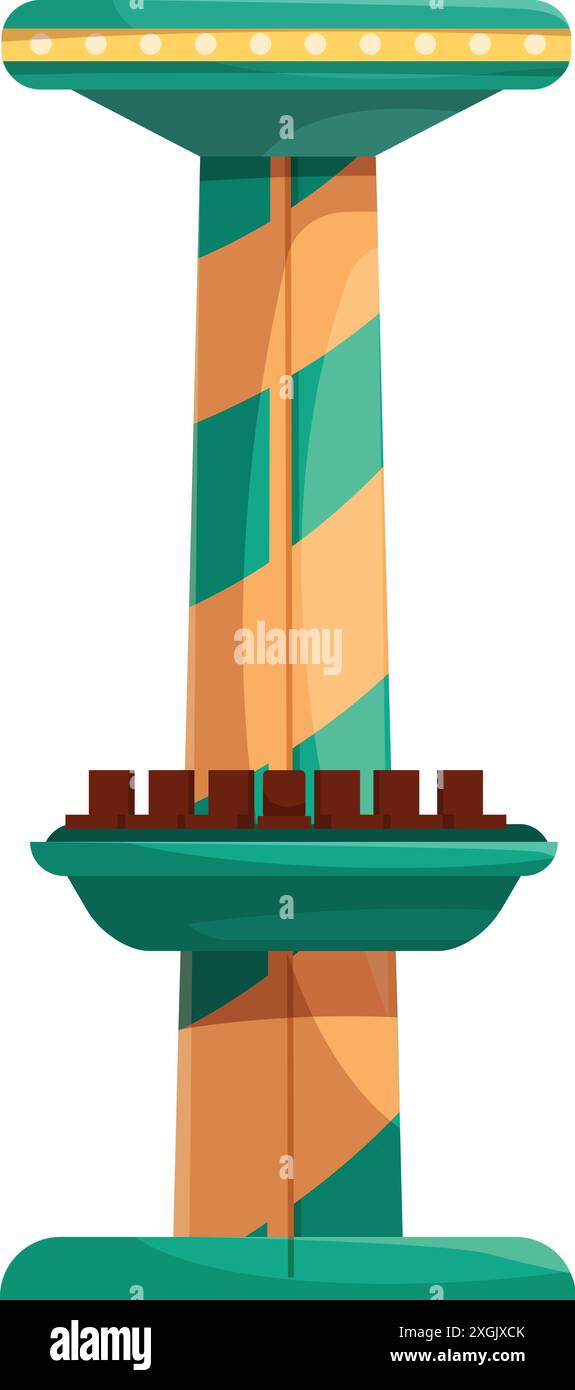 Drop tower fairground ride Stock Vector Images - Alamy