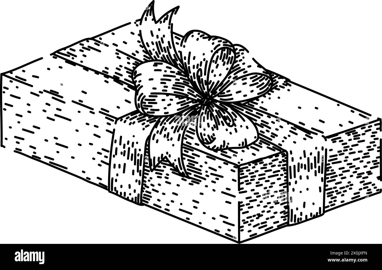 surprise gift box sketch hand drawn vector Stock Vector Image & Art - Alamy