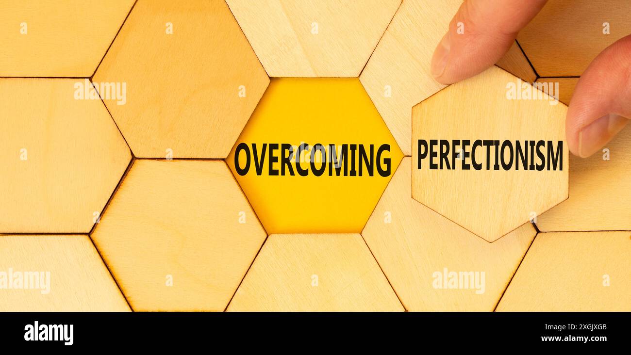 Overcoming perfectionism symbol. Concept words Overcoming perfectionism ...