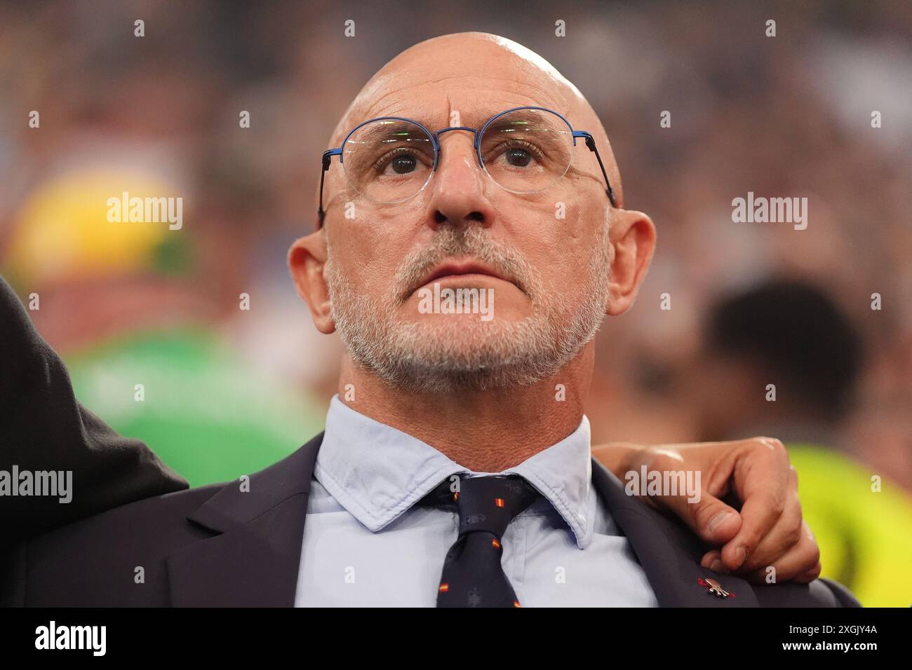 Spain manager Luis de la Fuente ahead of the UEFA Euro 2024, semi-final ...