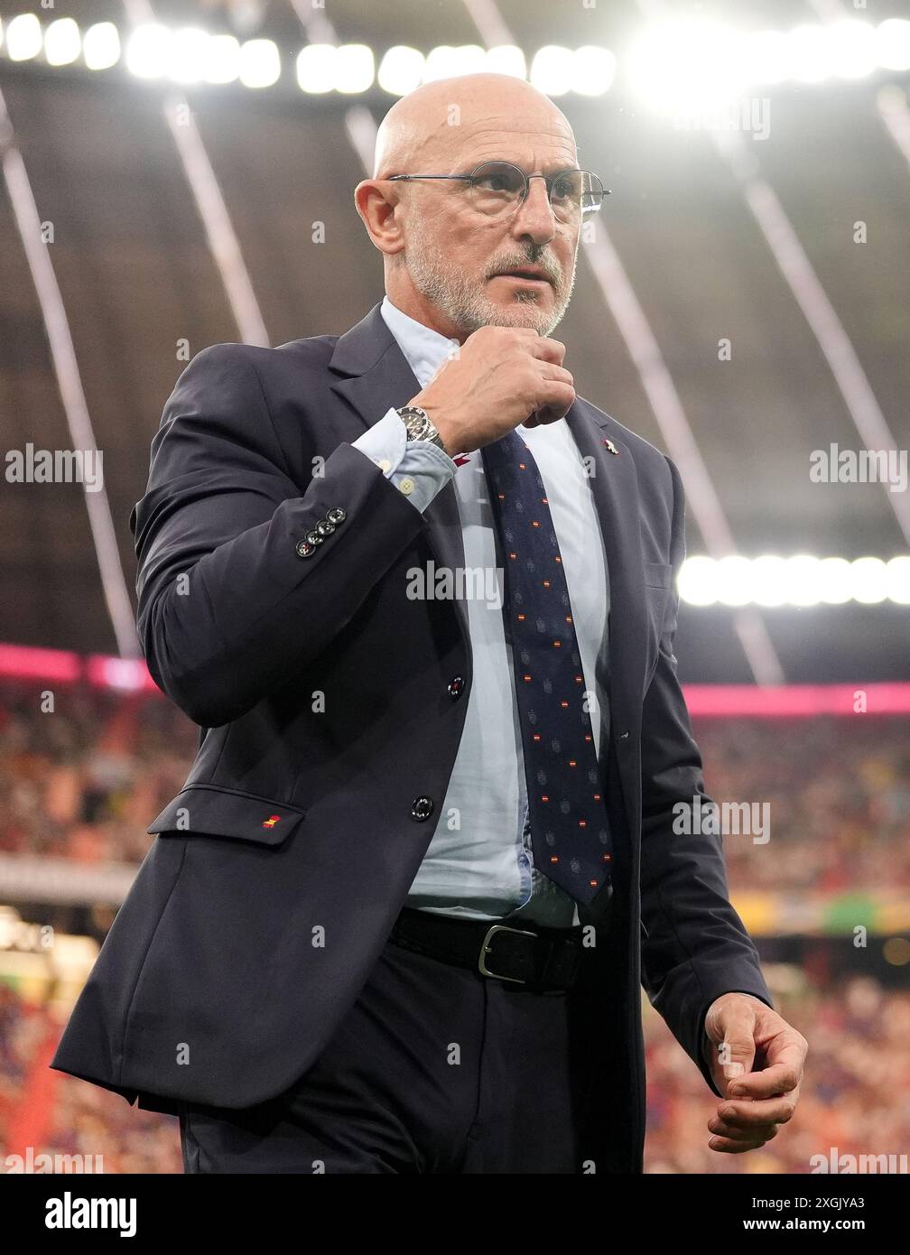 Spain manager Luis de la Fuente ahead of the UEFA Euro 2024, semi-final ...