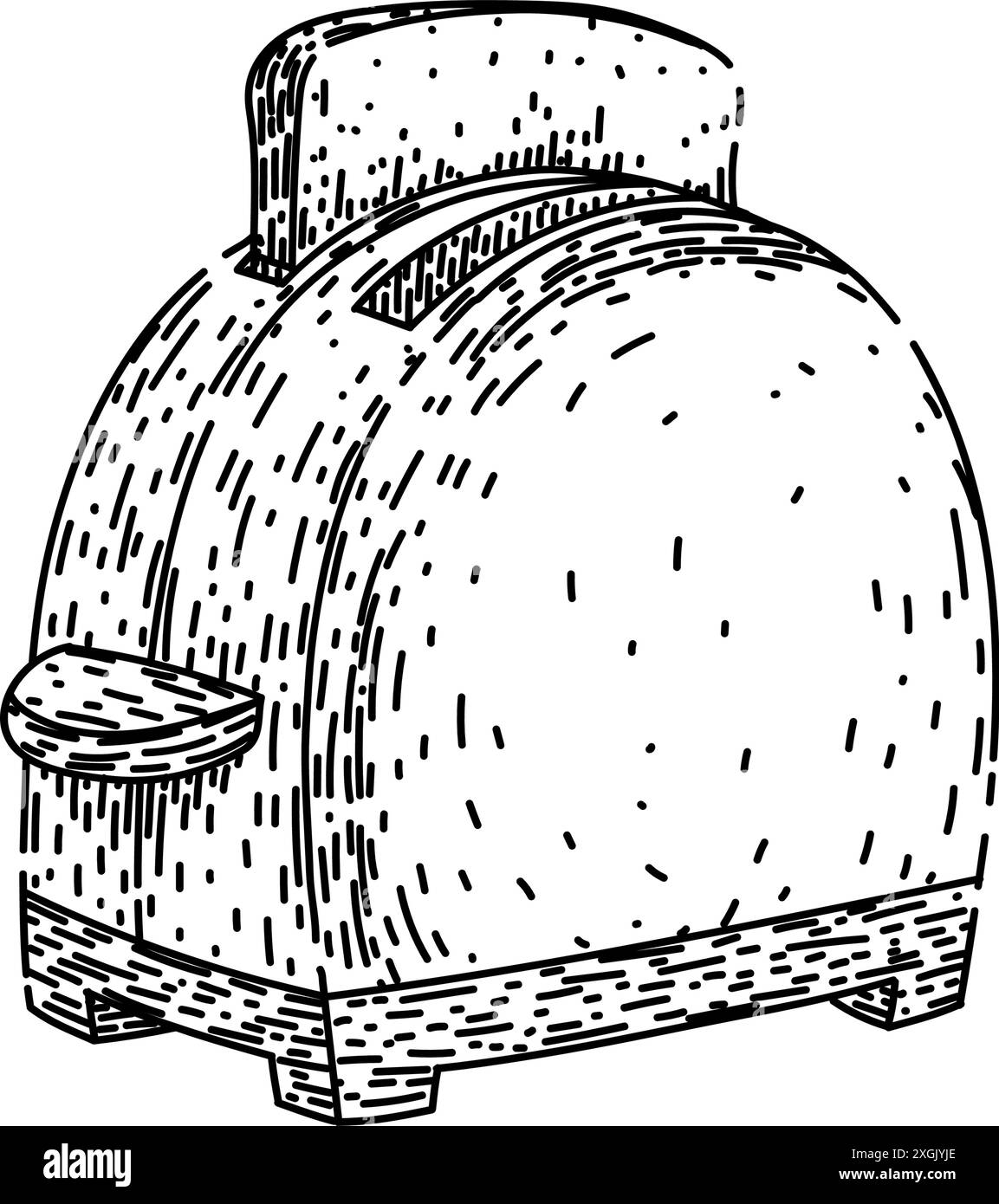 toaster kitchen utensil retro sketch hand drawn vector Stock Vector ...