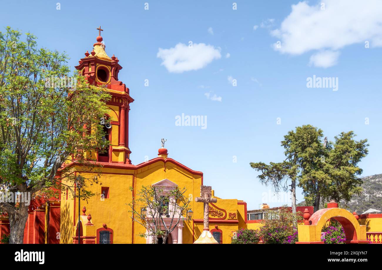 A Parish of Villa de San Sebastian in Bernal, Queretaro, Mexico Stock ...