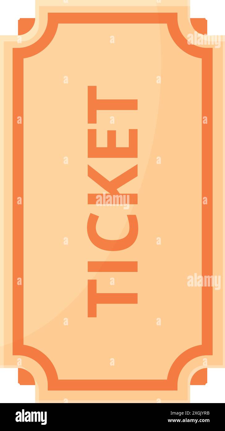 Simple ticket design symbolizing admission to various events and ...