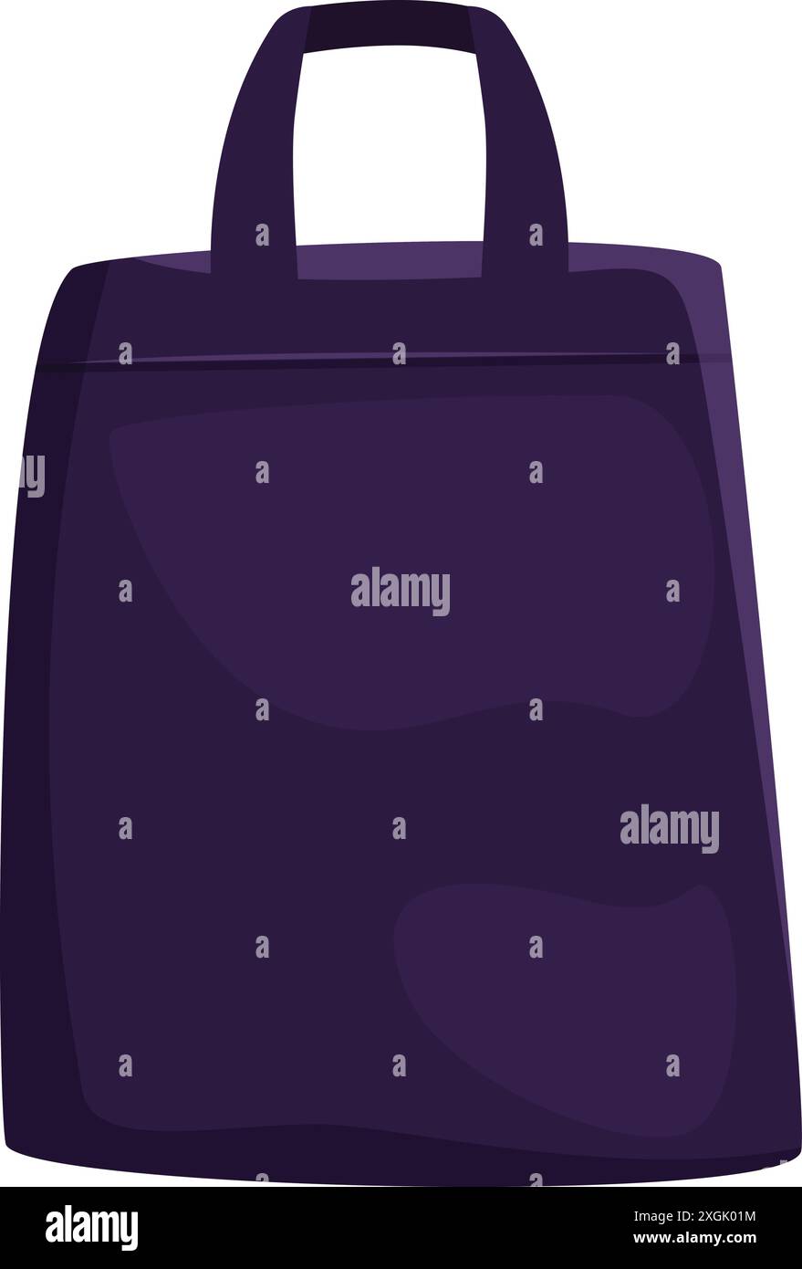 Simple purple shopping bag standing upright hi-res stock photography ...