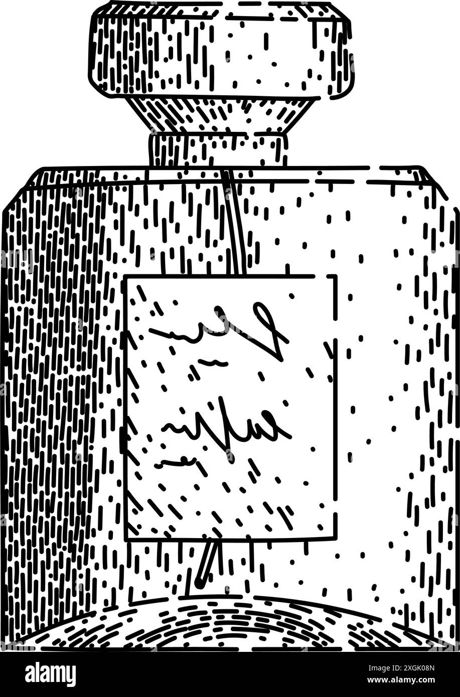 fragrance perfum bottle female sketch hand drawn vector Stock Vector ...