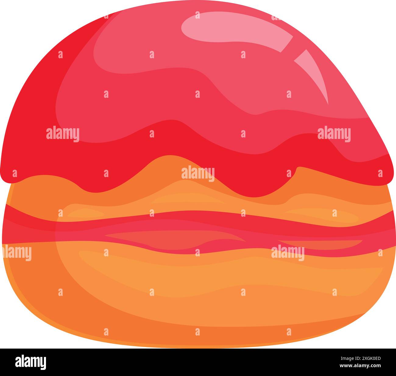 Sweet treat with a generous layer of strawberry flavored icing dripping ...