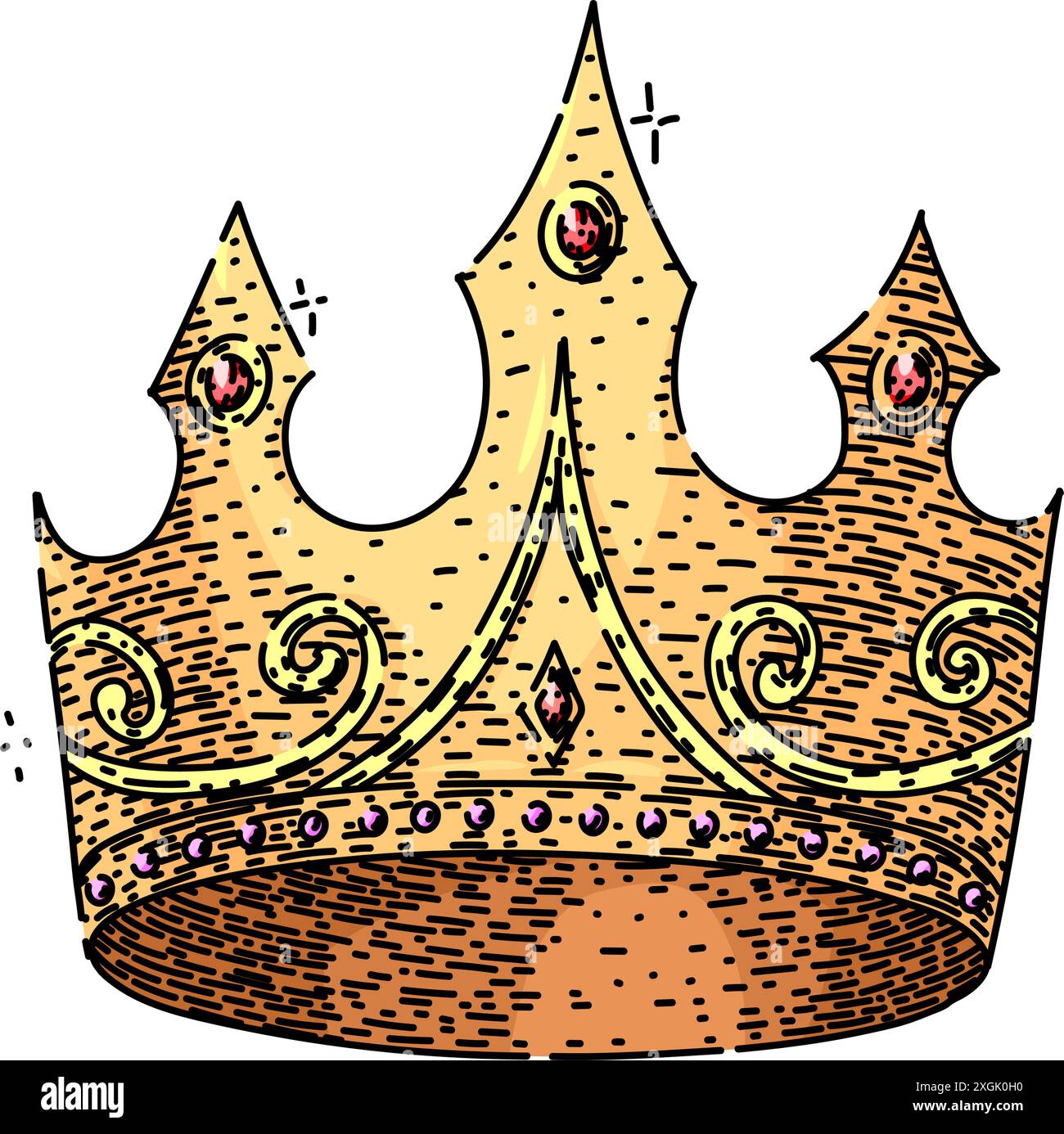 royal crown king sketch hand drawn vector Stock Vector Image & Art - Alamy