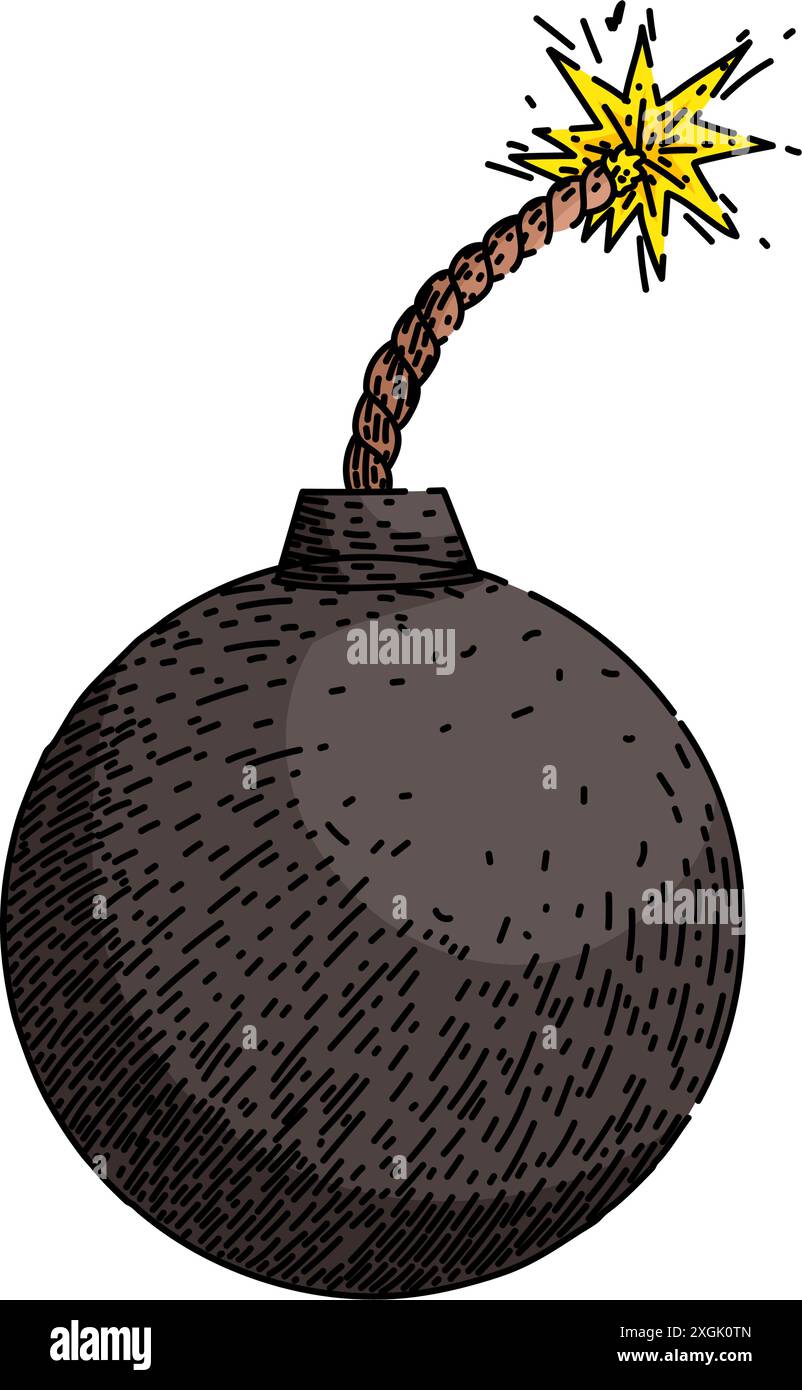 boom bomb sketch hand drawn vector Stock Vector Image & Art - Alamy