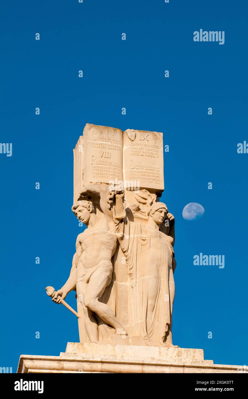 Monument to the Constitution of 1812, in Plaza de Espana (Spain Square ...
