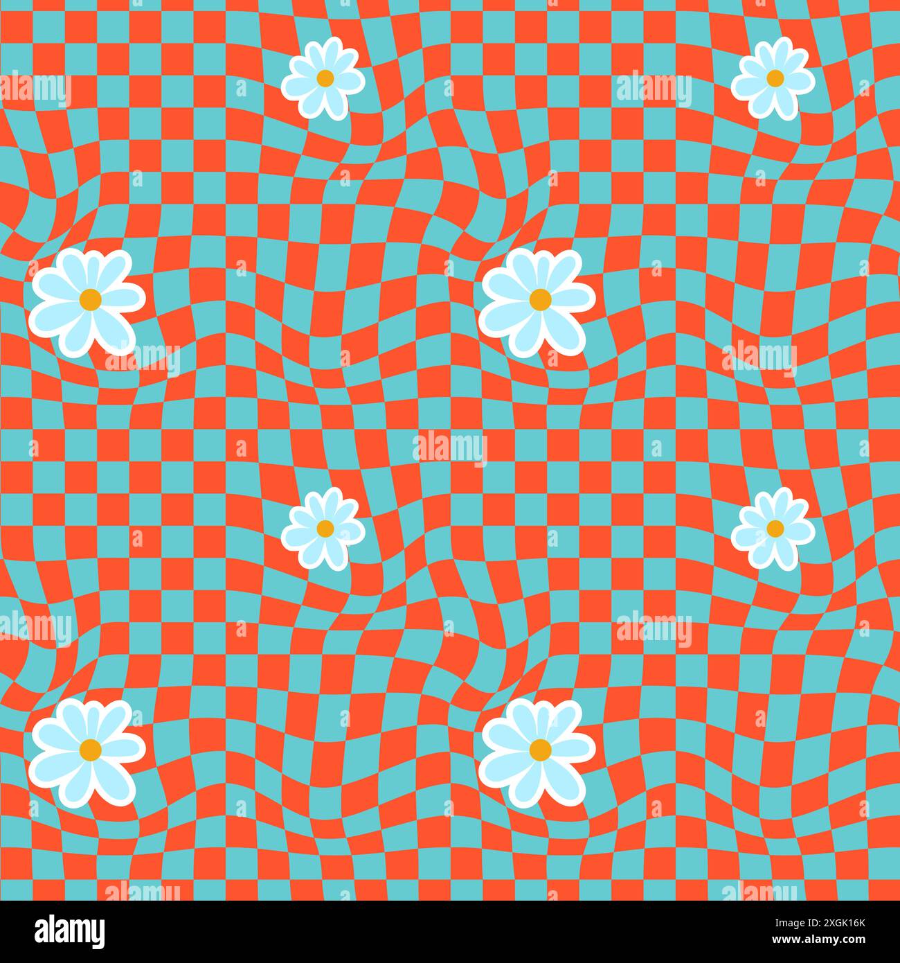 Wavy checkered pattern Stock Vector Images - Alamy