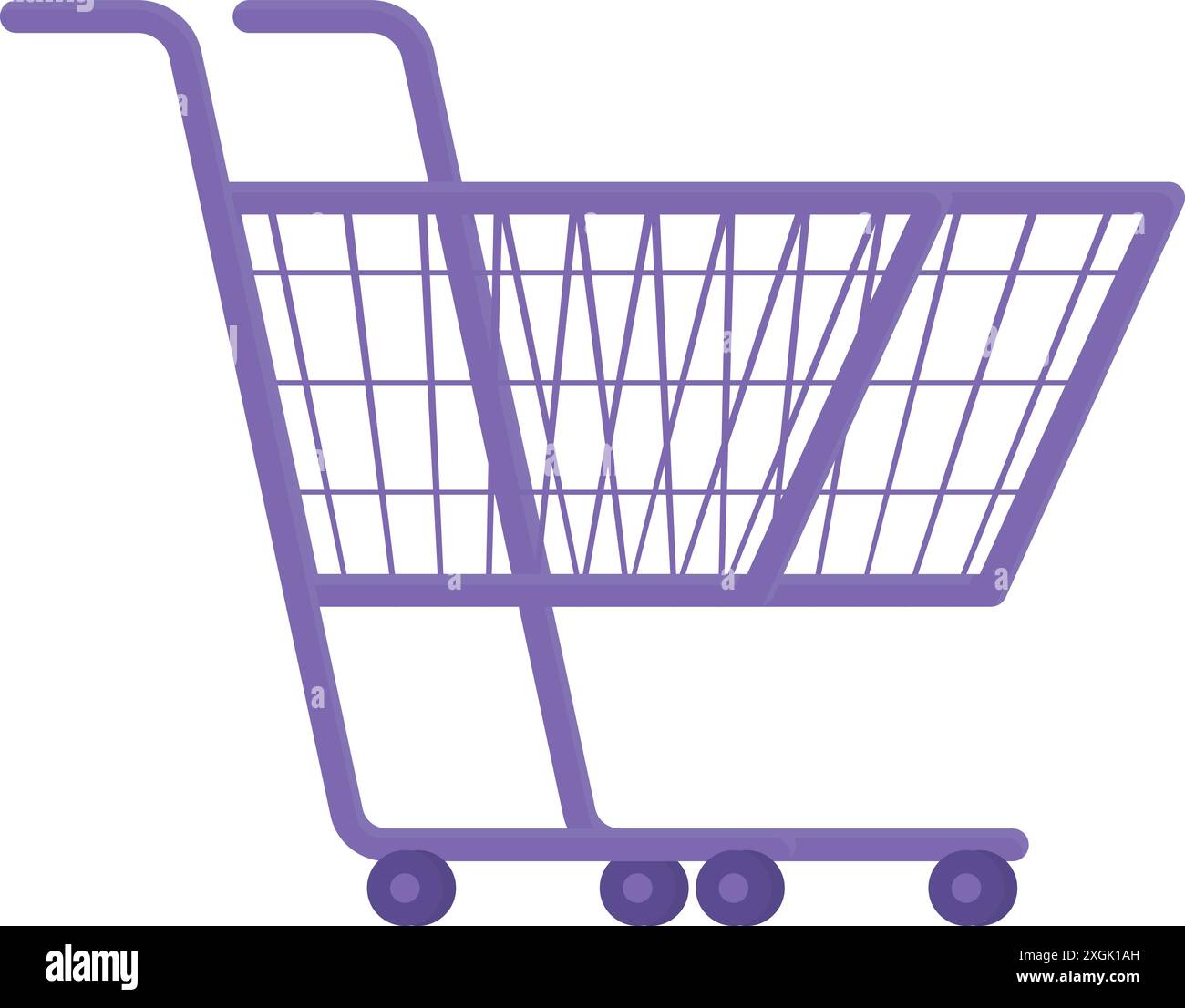 Empty shopping cart side view Stock Vector Images - Alamy