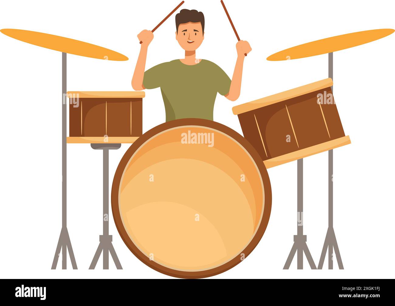 Hands playing drums Stock Vector Images - Alamy