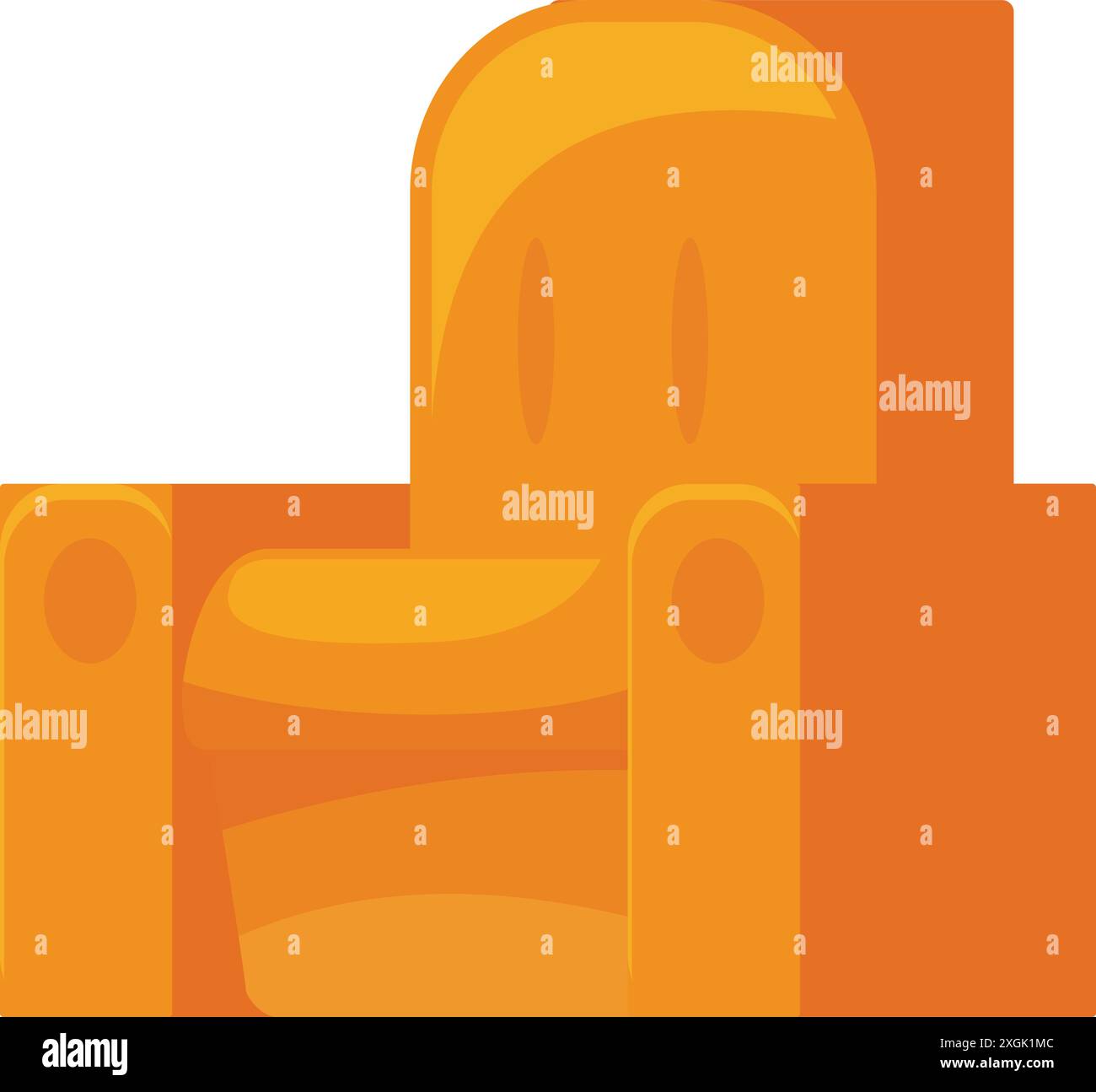 Simple yet stylish orange armchair inviting you to sit down and relax ...