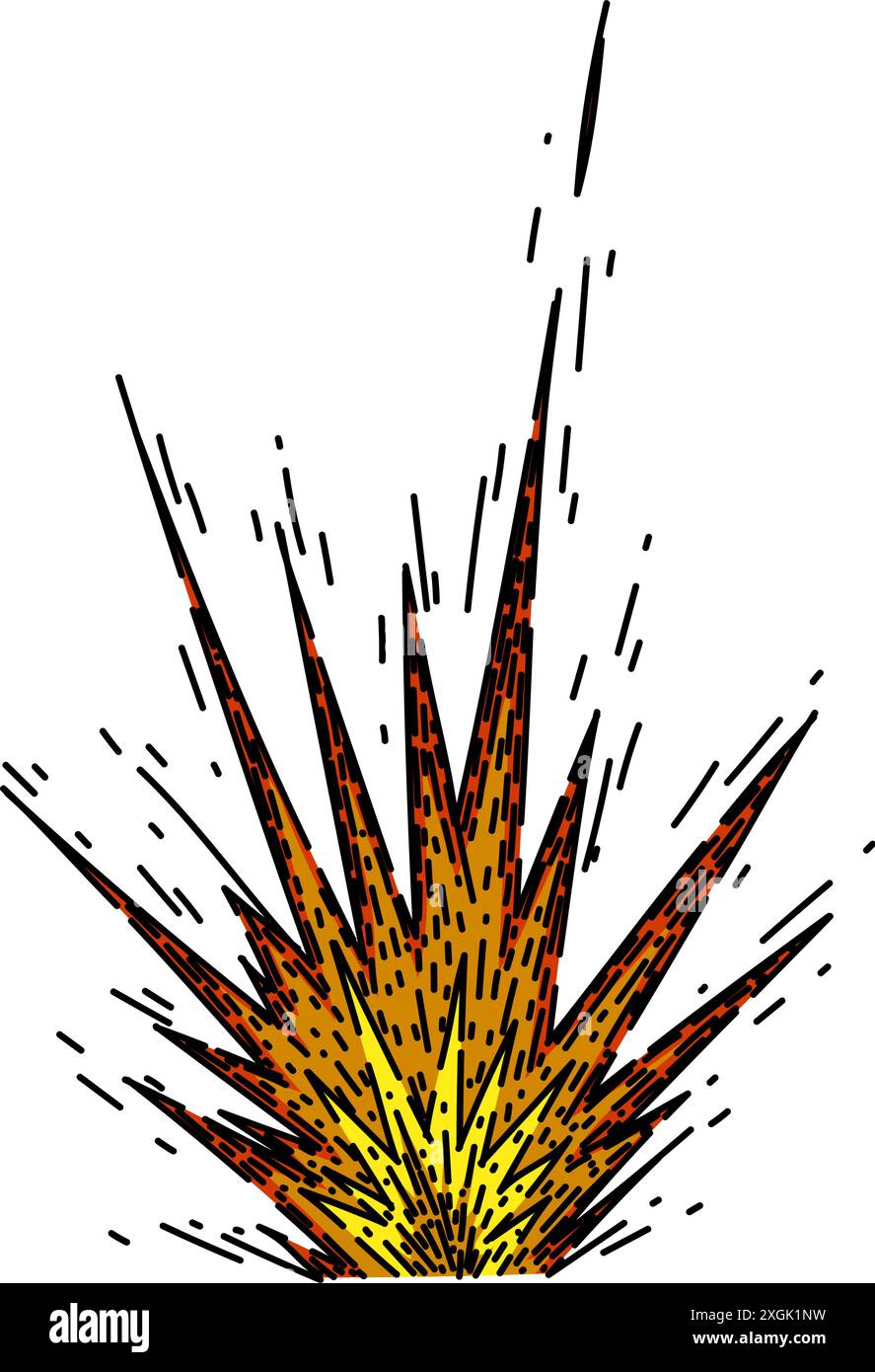 smoke explosion bomb sketch hand drawn vector Stock Vector Image & Art ...