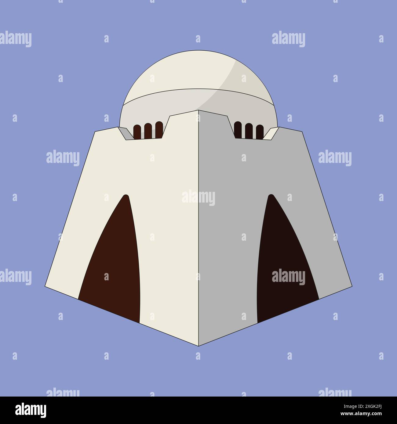 Mazar-e-quaid vector icon. Tomb of Quaid illustration vector. Mohammad ...
