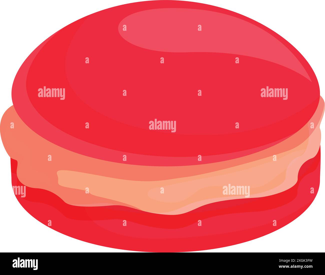 Red macaron showing a creamy filling hi-res stock photography and ...