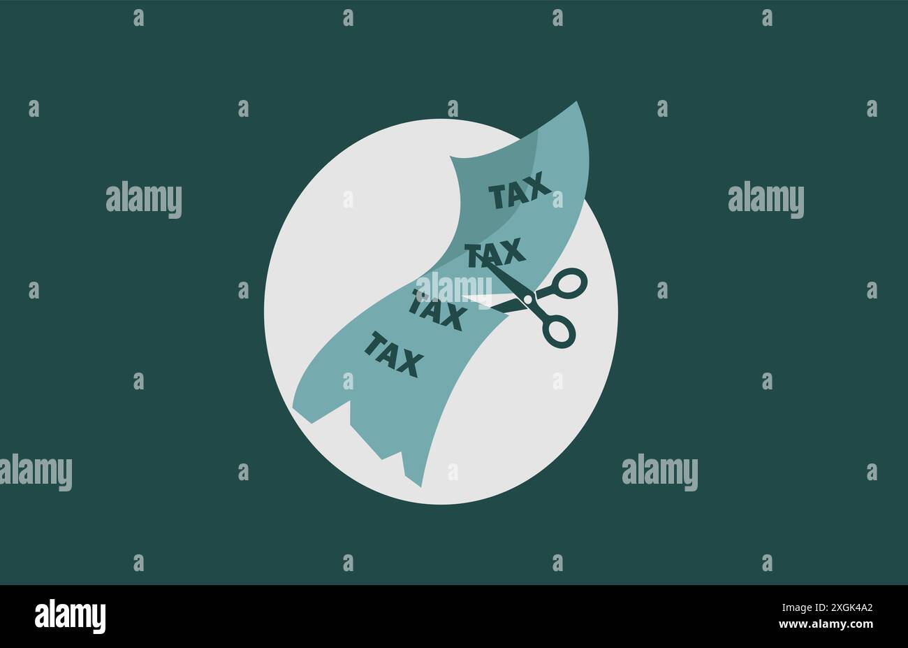 Tax cutting and tax exemption illustration Stock Vector Image & Art - Alamy