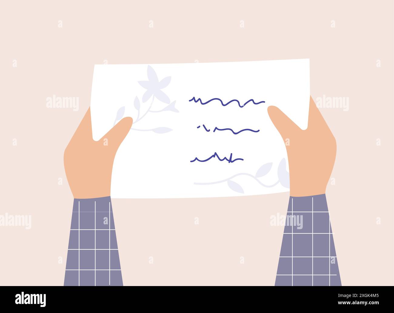 Hand holding envelope cartoon Stock Vector Images - Alamy
