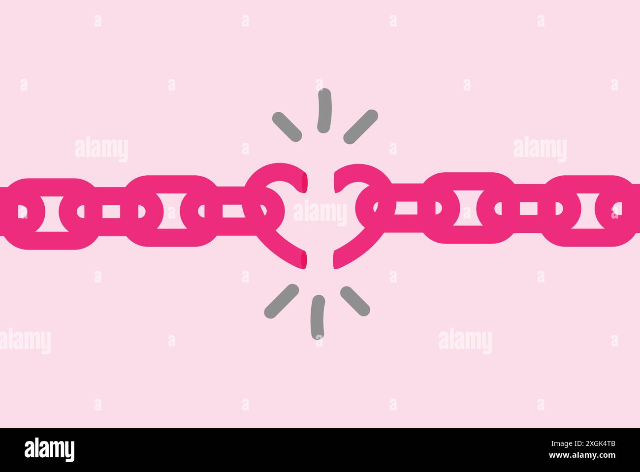 Love chain broken spark illustration Stock Vector Image & Art - Alamy