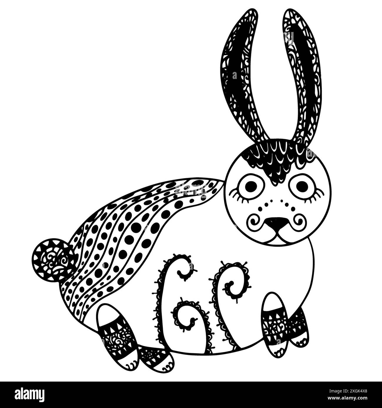 Rabbit drawing Cut Out Stock Images & Pictures - Alamy