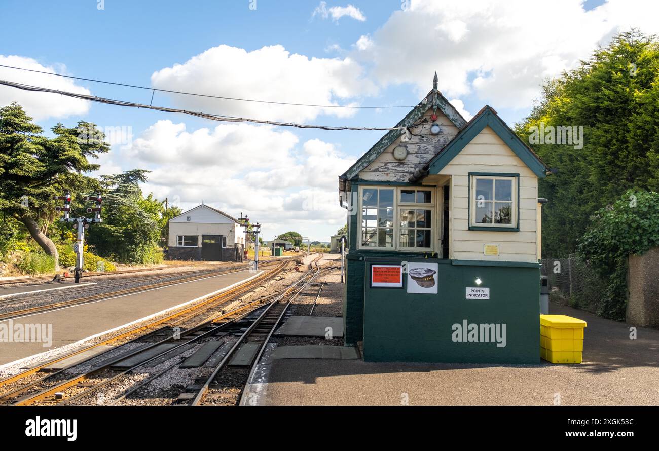 The signal house on the Romney, Hythe & Dymchurch Railway Stock Photo ...