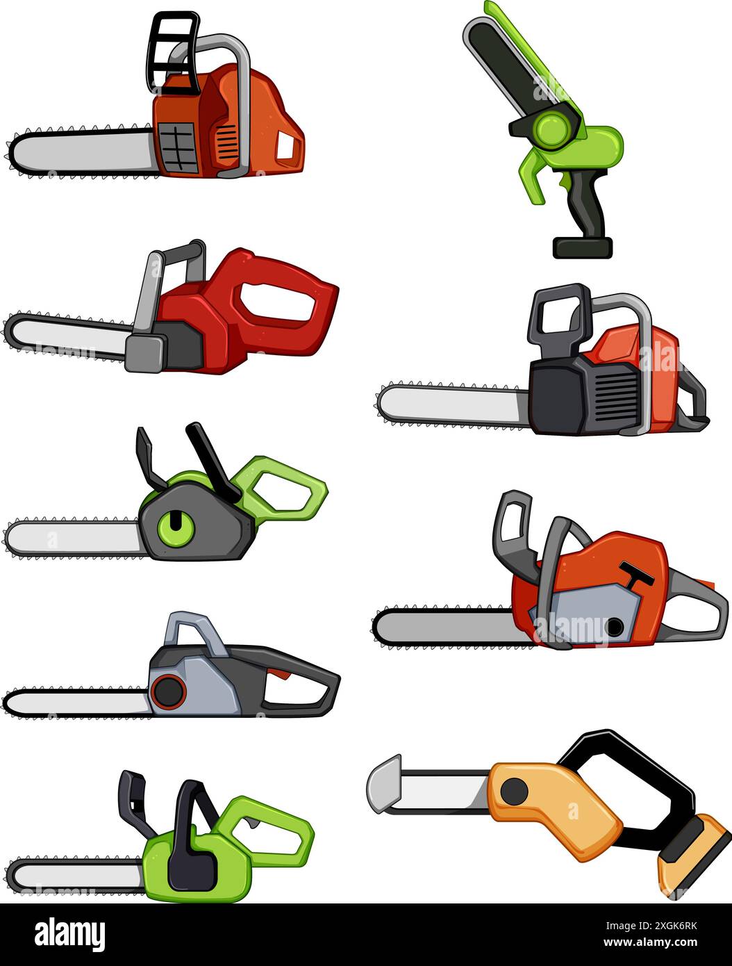 chainsaw set cartoon vector illustration Stock Vector Image & Art - Alamy