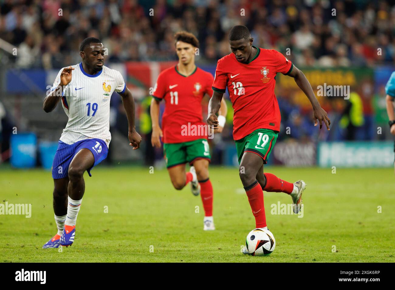 Nuno Mendes seen during UEFA Euro 2024 game between national teams of ...
