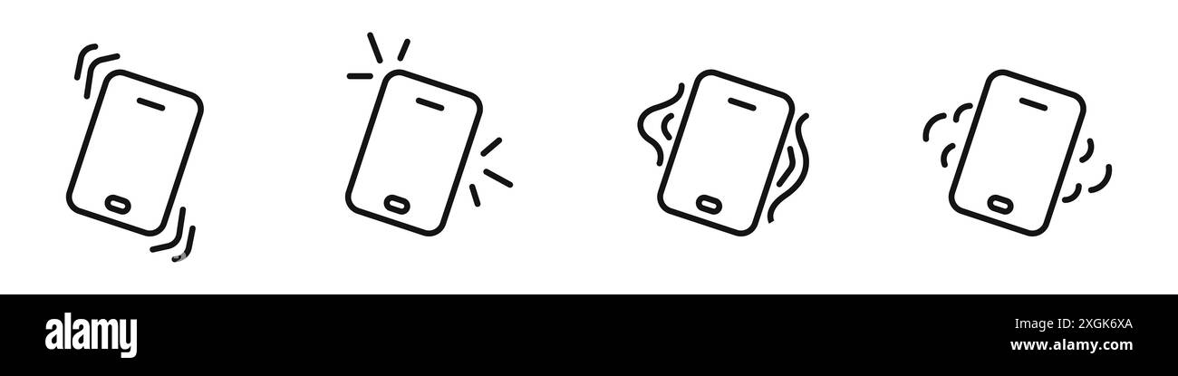 Phone call vector. Smartphone on vibration mode vector. Vector ...