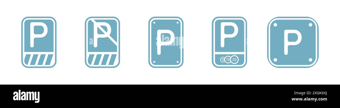 Parking zone vector icon. Paid parking lot vector. No parking icon ...