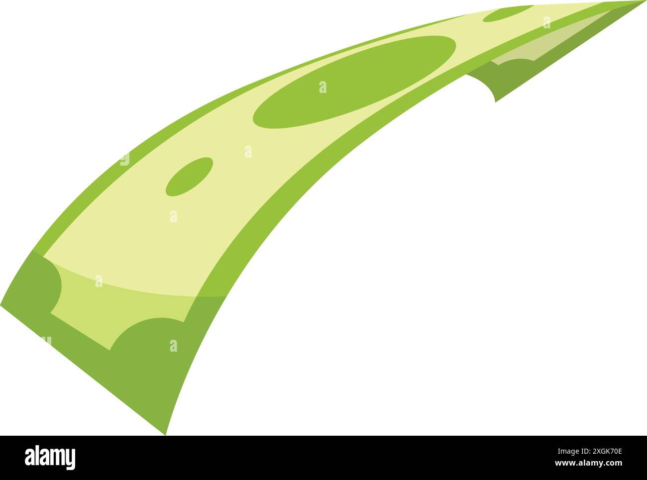 Green banknote is forming an upward arrow bridge Stock Vector Image ...