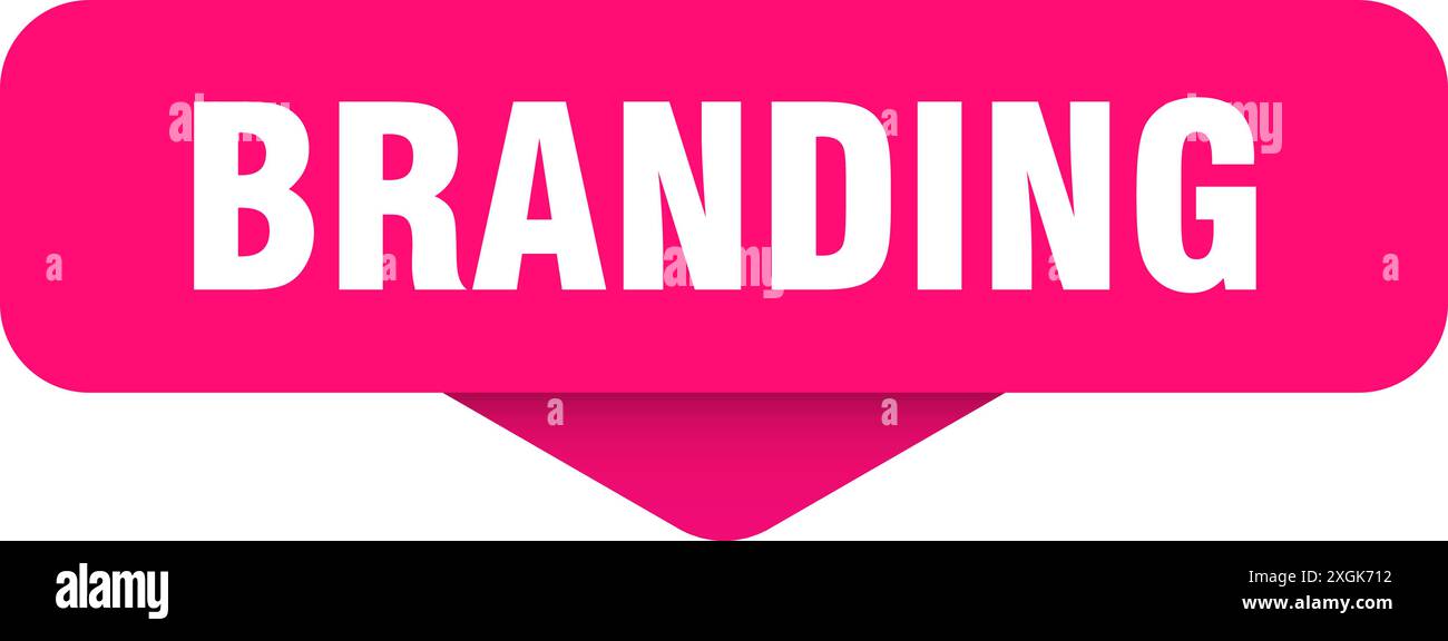branding sticker. branding sign on transparent background. rectangular ...