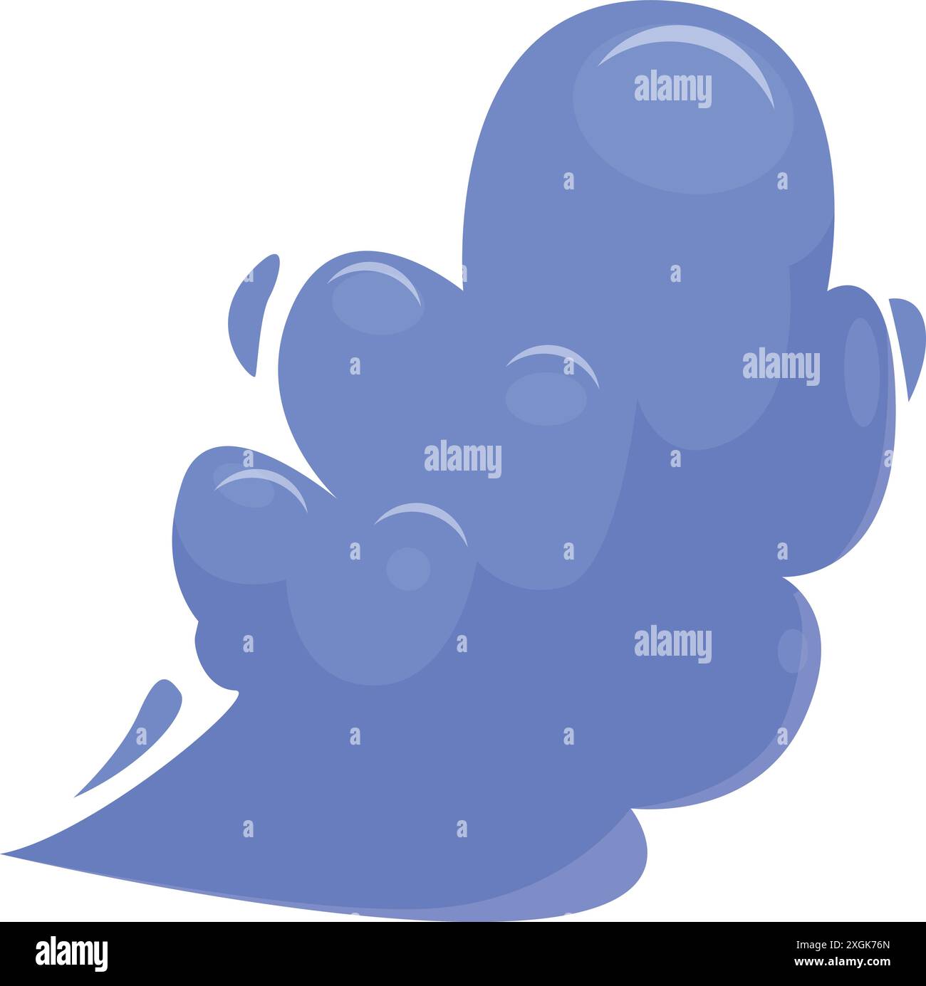 Cartoon cloud of blue smoke is floating with speed lines Stock Vector ...