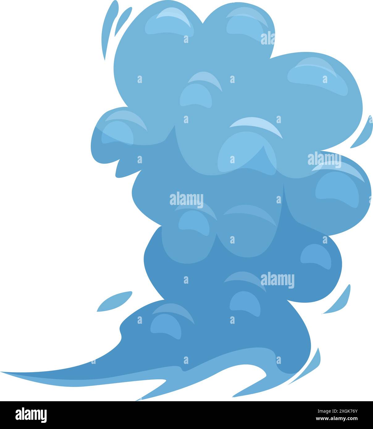 Cartoonish blue smoke cloud rising up hi-res stock photography and ...
