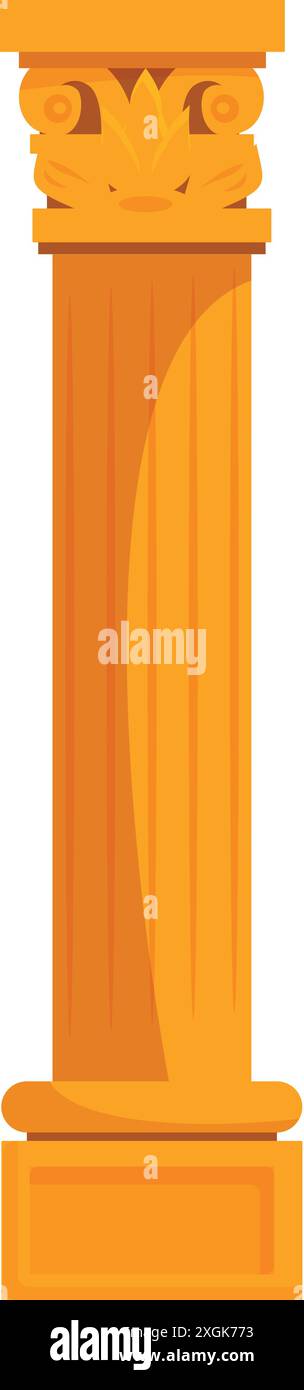 Single golden column standing upright, showcasing classical ...