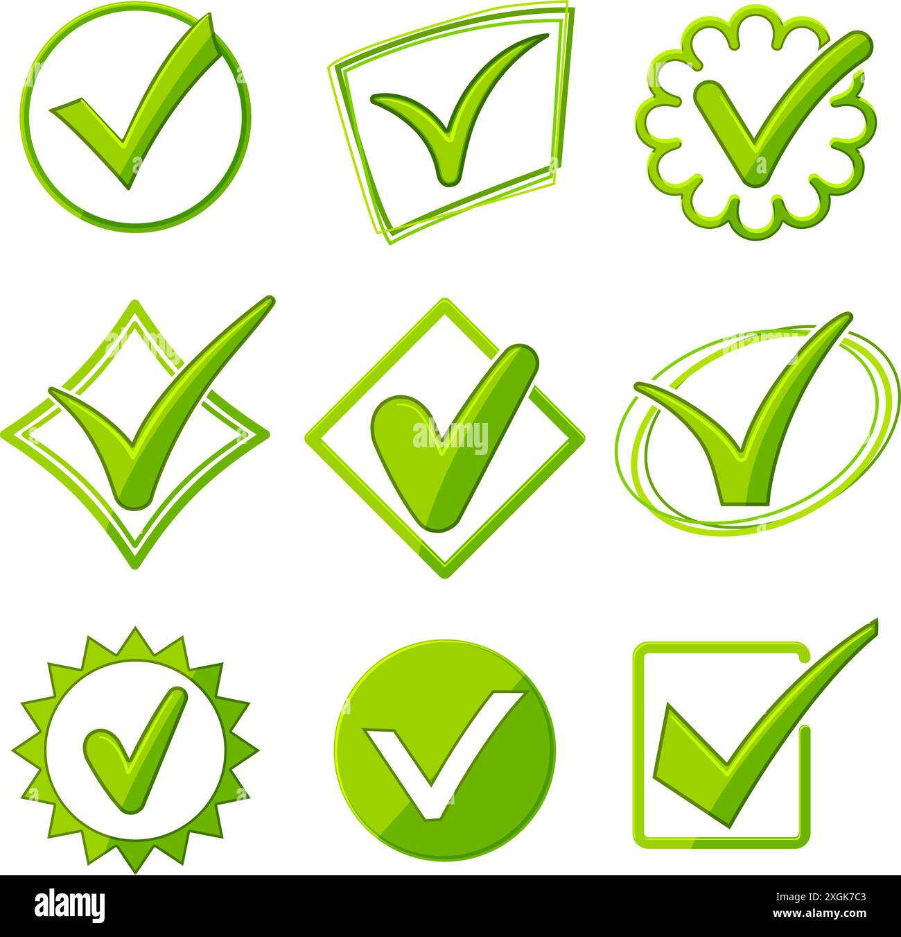 check mark set cartoon vector illustration Stock Vector Image & Art - Alamy