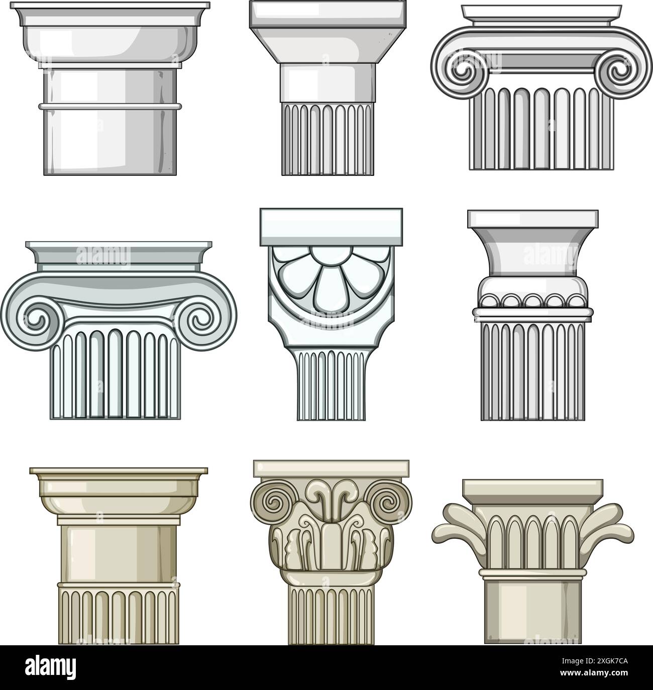 column ancient set cartoon vector illustration Stock Vector Image & Art - Alamy