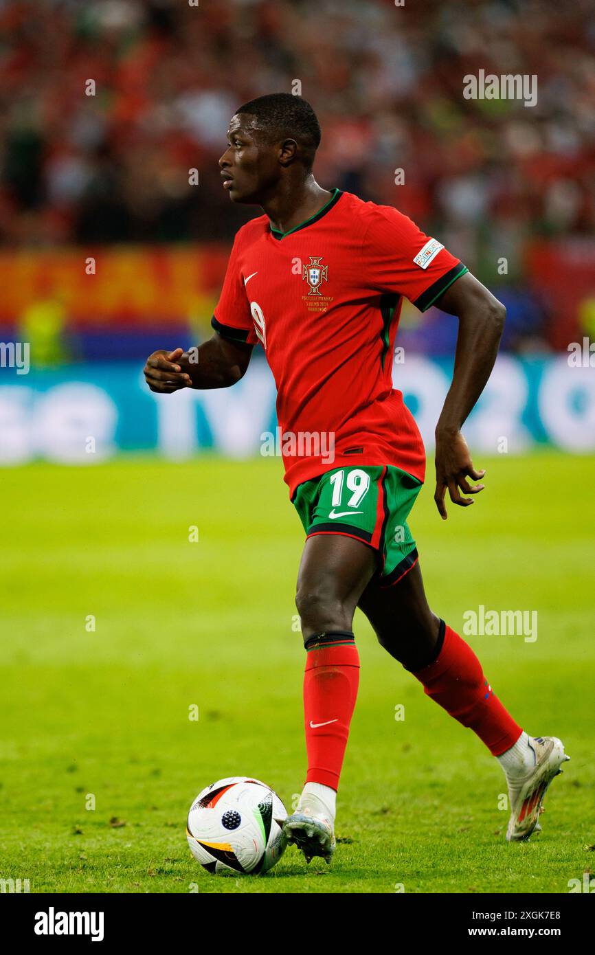 Nuno Mendes seen during UEFA Euro 2024 game between national teams of ...