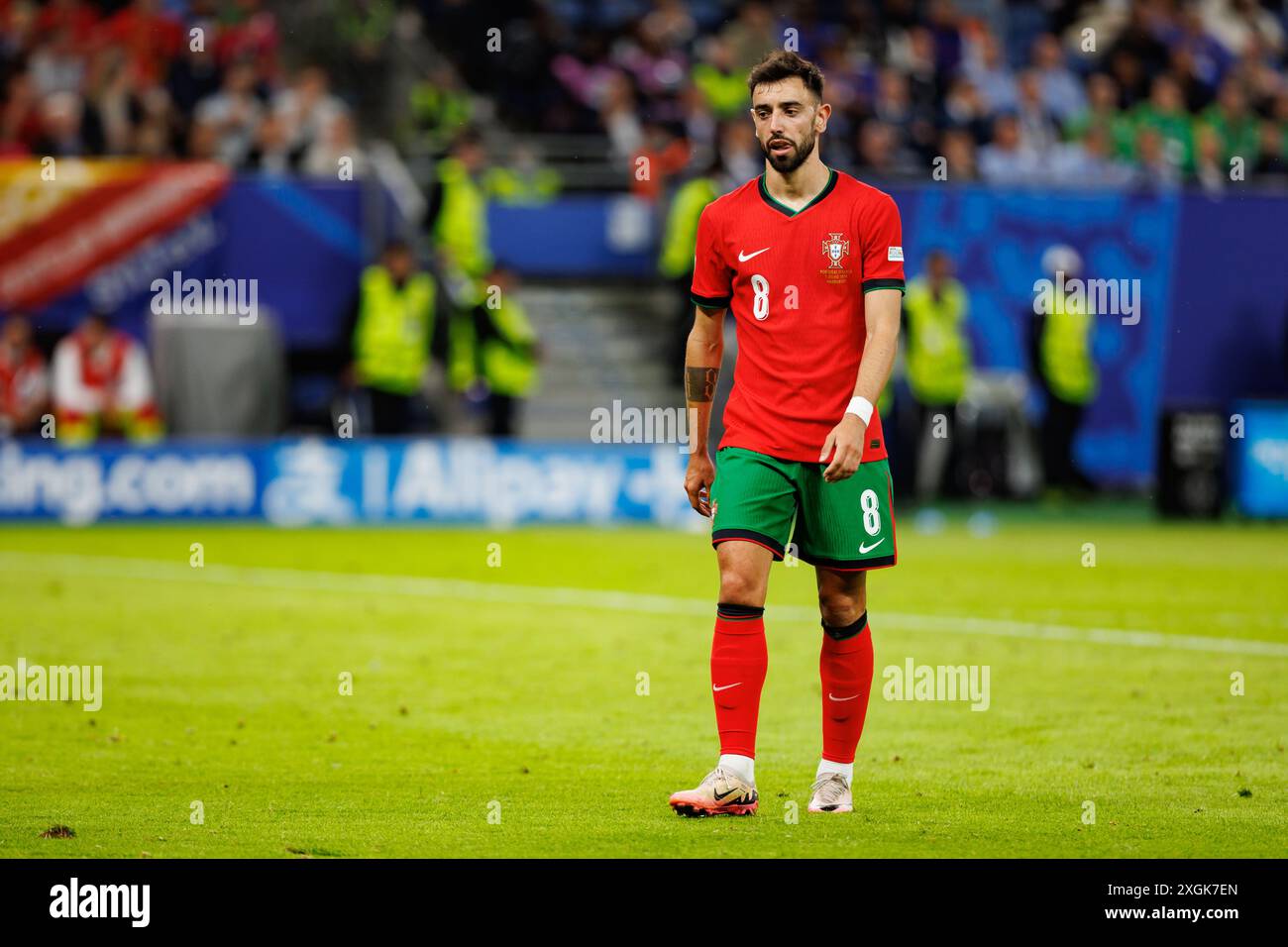 Bruno Fernandes seen during UEFA Euro 2024 game between national teams ...
