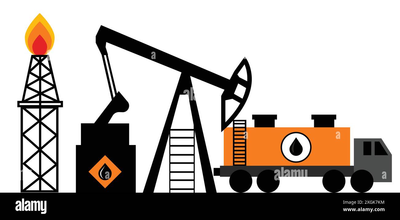 Oil petroleum industry global Stock Vector Images - Alamy