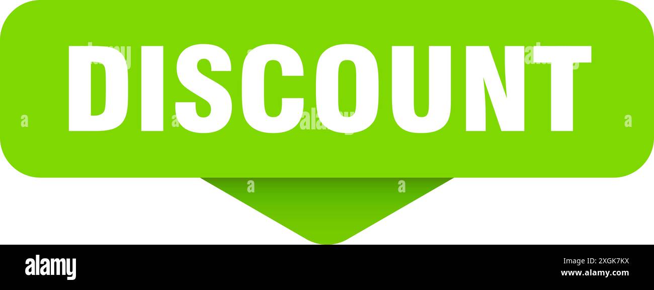 discount sticker. discount sign on transparent background. rectangular button Stock Vector Image ...